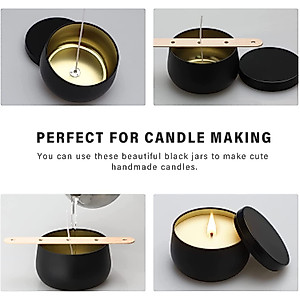 Black Candle Tins 24 Pieces,8oz Candle Jars Candle Containers with Lids, 8 oz, for Candles Making, Arts & Crafts, Storage, and Gifts
