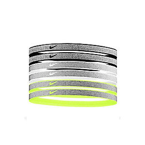 Nike Heathered Headbands 6PK Black/White/Volt OSFM