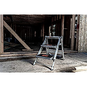 Little Giant Ladders, Safety Step, 3-Step, 3 Foot, Step Stool, Aluminum, Type 1A, 300 lbs Weight Rating, (10310BA)