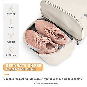 coofay Small Gym Backpack For Women Waterproof Backpack With Shoe Compartment Lightweight Travel Backpack Sports Backpack Large Gym Bag