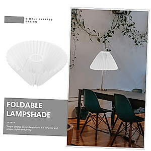 NOLITOY 1Pc Pleated lampshade retro home decor flower embellishments white lamp shade table fabric lamp shade Table Lamp Lampshade mushroom lamp Durable Lampshade Cloth Lampshade Simple