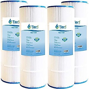 Tier1 Pool & Spa Filter Cartridge 4-pk | Replacement for Pentair Clean & Clear Plus 320, CCP320, Pleatco PCC80, Unicel C-7470 and More | 80 sq ft Pleated Fabric Filter Media