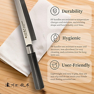 Seki Japan MASAMUNE, Sushi Knife, Stainless Steel Wa Sashimi Yanagiba Knife, japanese knife PP Handle, 8.3 inch (210mm)
