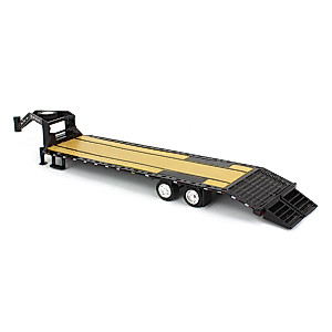 Greenlight 30390 Gooseneck Trailer - Black with Red and White Conspicuity Stripes (Hobby Exclusive) 1:64 Scale Diecast