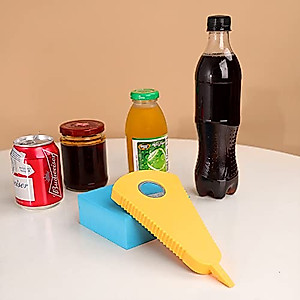 Jar Opener for Weak Hands Can Opener, Multi Function Beer Bottle Opener, Jar Opener for Seniors with Arthritis Handheld Wine Bottle Opener Under Cabinet Opener, Rubber Jar Gripper