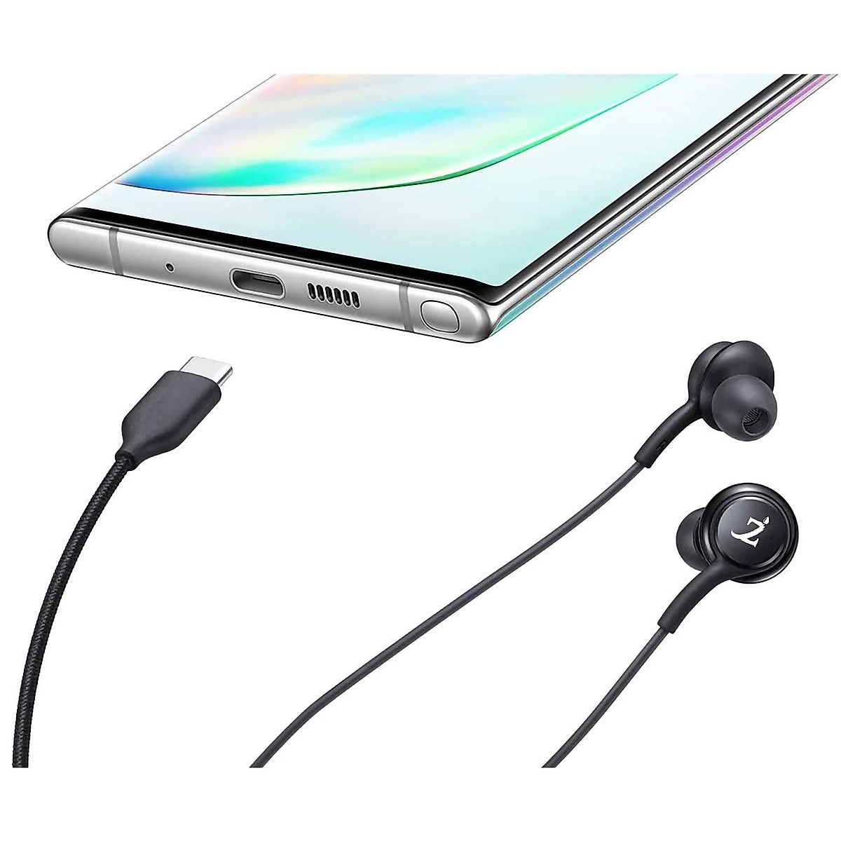 ZAMZAM PRO Stereo Headphones Compatible with Sonim XP8 Hands-Free Built-in Microphone Buttons + Crisp Digital Titanium Clear Audio! (USB-C/PD)
