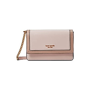 Kate Spade New York Morgan Color-Blocked Saffiano Leather Flap Chain Wallet Pale Dogwood Multi One Size