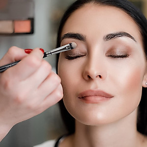 Keshima Professional Eye Makeup Brushes Set with Eyeshadow Brush, Eye Shadow Blending Brush, Smudge, Angled Crease, Pencil, Angled Eyeliner and Bent Eyeliner Brushes