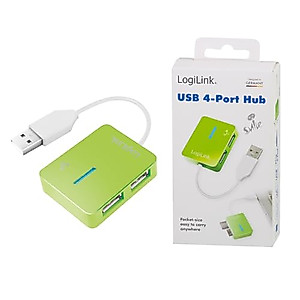 LogiLink Smile 4 Port USB 2.0 Hub - Green