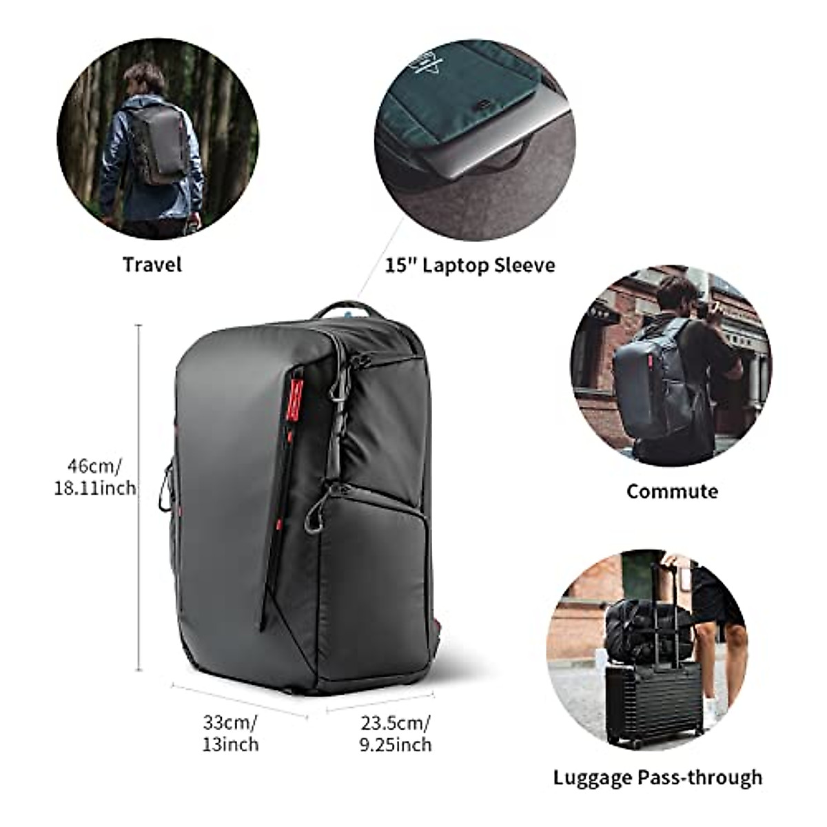 PGYTECH OneMo Lite Camera Backpack 22L for DJI, Sony, Canon, Nikon, OSMO Action/Pocket, DSLR/SLR Mirrorless, Drone, Camera Tripod Photographer Bag Gift