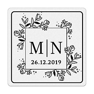 Custom Real Gold Foil Wedding Stickers Gold Wedding Labels Wedding Party Decoration Self Adhesive Elegant Wedding Stickers Modern Wedding