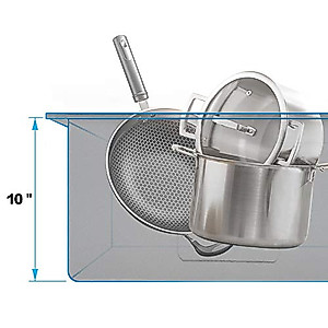 33-Inch Drop in Workstation Kitchen Sink - VOKIM 33 x22Inch Single Bowl Kitchen Sink 16 Gauge Stainless Steel 10'' Deep Handmade Kitchen Sink with Cutting Board& Strainer