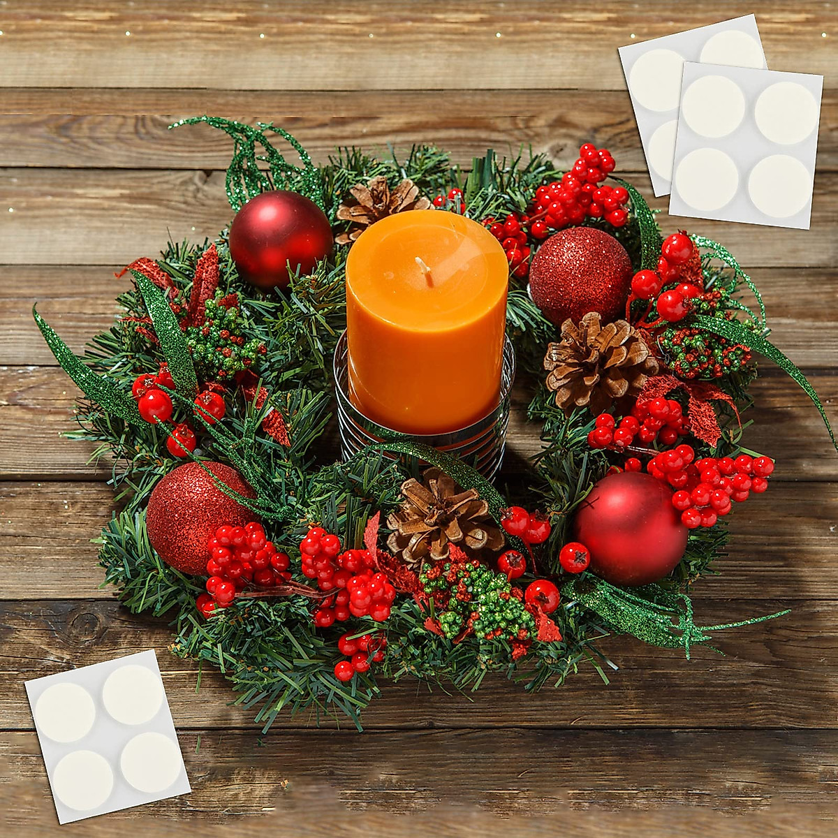 12 Pcs Candle Grips for Taper Candles Adhesive Holder Taper Candle Inserts Small Candle Accessories