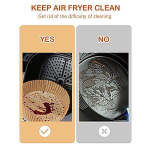 Air Fryer Disposable Paper Liner, Parchment Sheets Round Baking Paper for Air Fryer, Microwave Oven, Roaster, Pan - 100Pcs (8 inch/20cm)