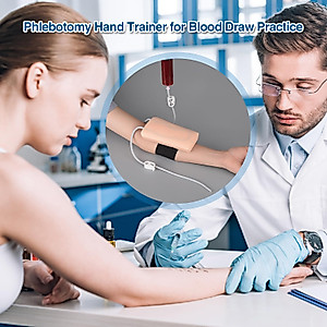 SimCoach Phlebotomy and Venipuncture Practice Kit, Wearable IV Practice Kit, IV Start Kit for Injection Training, Nursing School Essentials, White