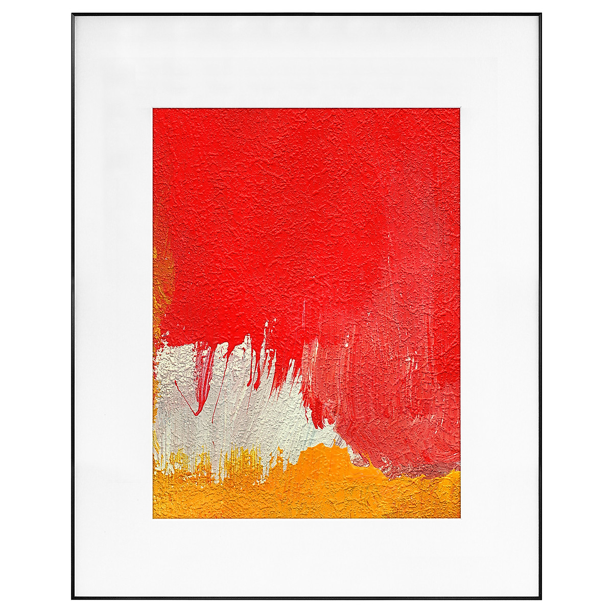 MCS Framatic Fineline Aluminum Frame, Black, 16 x 20 in matted to 11 x 14 in, Single