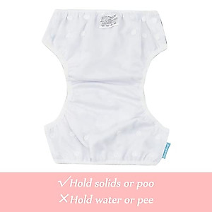 HappyFlute 3Set Swim Diapers Covers Adjustable for 0-2years Babies, Infants & Toddlers 10-40lbs Unisex Baby,2 Water Diapers+1Wet Bag (Whale)