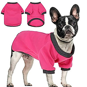 IDOMIK Dog Hoodies Pullover Casual Sweatshirt Soft Winter Coat for Small Dogs,Pet Clothes Cotton Hooded Shirt with Sleeves,Puppy Pajama Onesie Jumpsuit Warm Outfits Costume Cold Weather Jacket Apparel