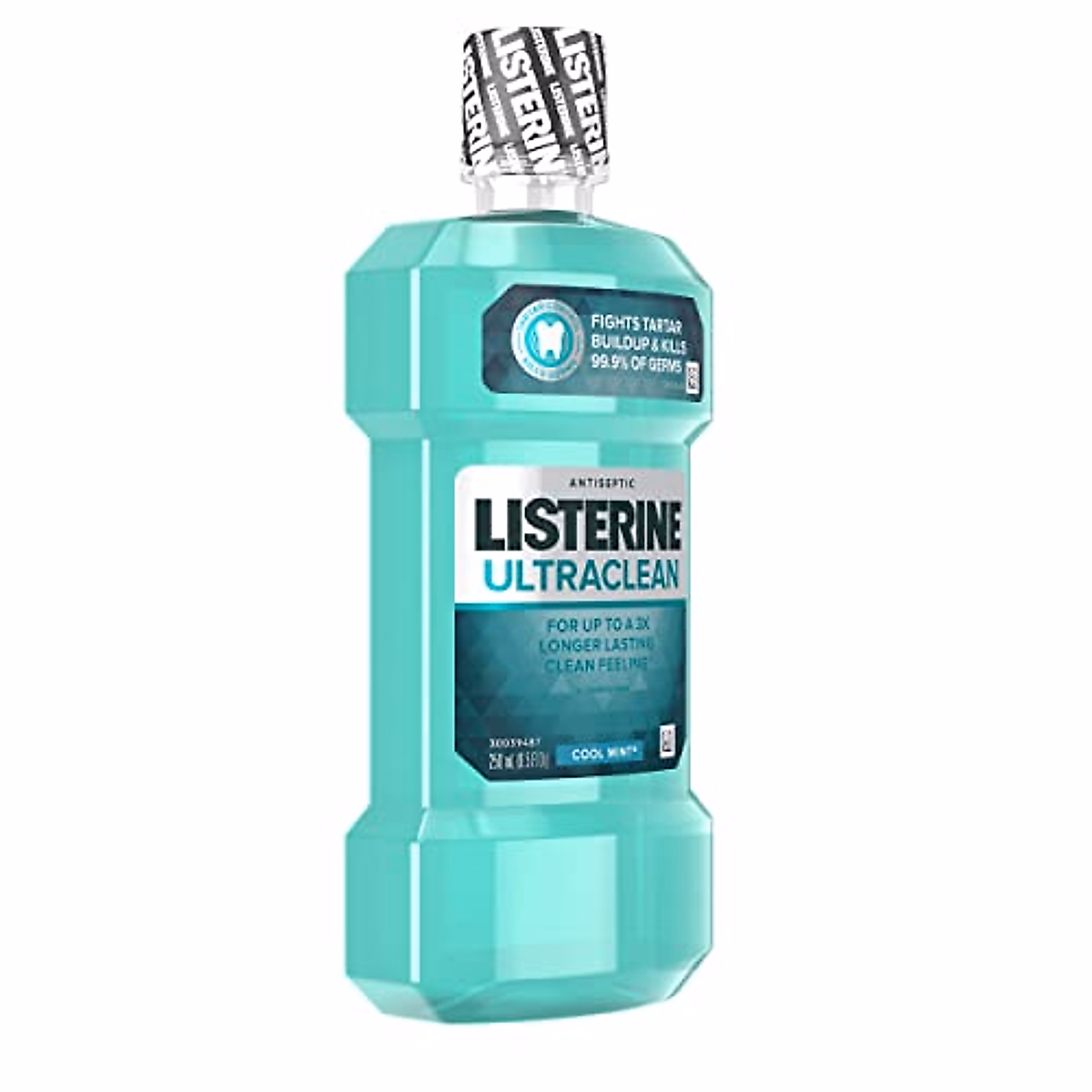 Listerine Ultraclean Oral Care Antiseptic Mouthwash with Everfresh Technology to Help Fight Bad Breath, Gingivitis, Plaque and Tartar, Cool Mint, 8.5 fl. oz (250 mL)