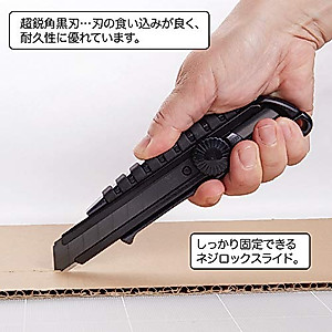 NT Cutter 18mm Heavy-duty Ultra-Sharp Black Snap-Off Blades, 10-Blade/Pack, 1 Pack (BL13P), 58 degree