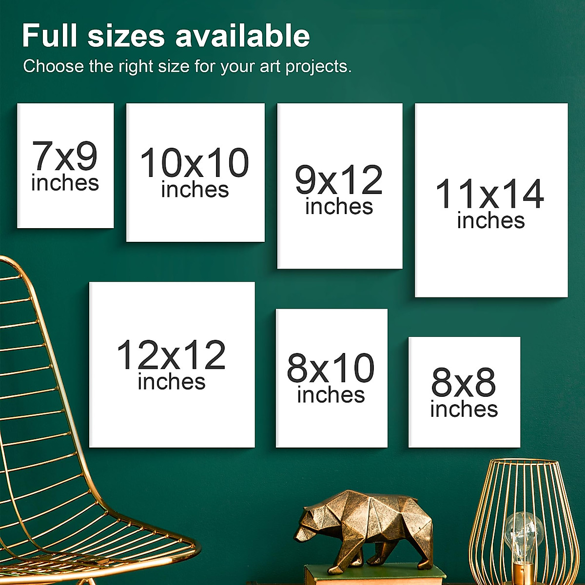 PHOENIX Painting Canvas Panels 8x10 Inch, 12 Value Pack - 8 Oz Triple Primed 100% Cotton Acid Free Canvas Boards for Painting, White Blank Flat Canvas Boards for Acrylic, Oil Paints