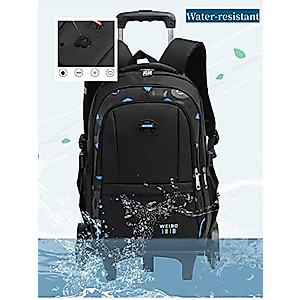 Rolling Backpack for Boys Girls Trolley Bag with Wheels Roller Backpack for Kids Wheeled Middle School Bookbags