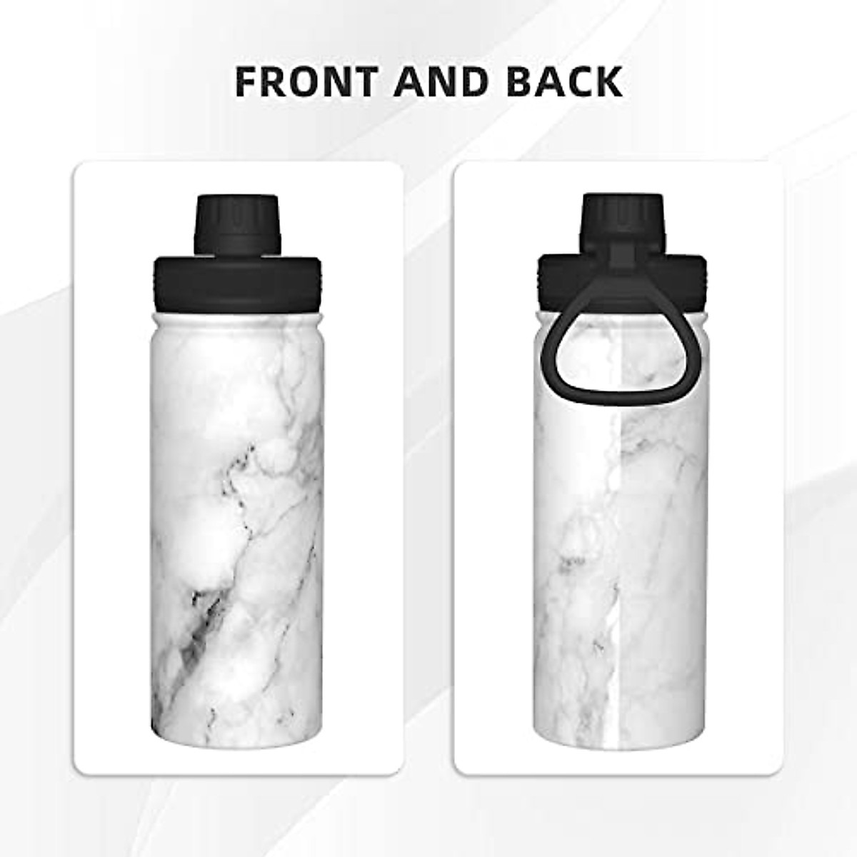 Flower Insulated Water Bottles,Hand Flowers Green Ladybugs,18oz Water Bottle,Stainless Steel Metal Water Bottle, Reusable Thermos Bottle, Cold & Hot Water Bottle for Sports,Gym,Multicolor