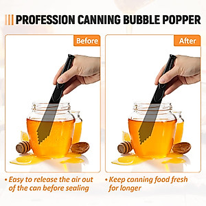 Pisol Magnetic Jar Lid Lifter and Canning Bubble Popper Remover Measurer, 3 In 1 Canning Tools Supplies for Pot Home (2PCS)