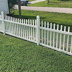 BOEN Garden Fence Temporary Barrier Outdoor Fence for Dog, Rabbit or Deer, Garden Netting Plastic Mesh Plant Protection (40" x 25', White)