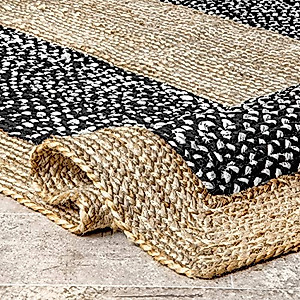 NuLOOM Lesha Natural Fiber Area Rug, 7' 6" x 9' 6", Black