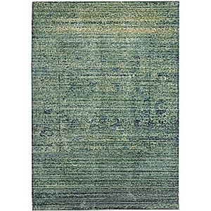 SAFAVIEH Mystique Collection Area Rug - 8' x 10', Green & Multi, Watercolor Overdyed Distressed Design, Non-Shedding & Easy Care, Ideal for High Traffic Areas in Living Room, Bedroom (MYS920G)
