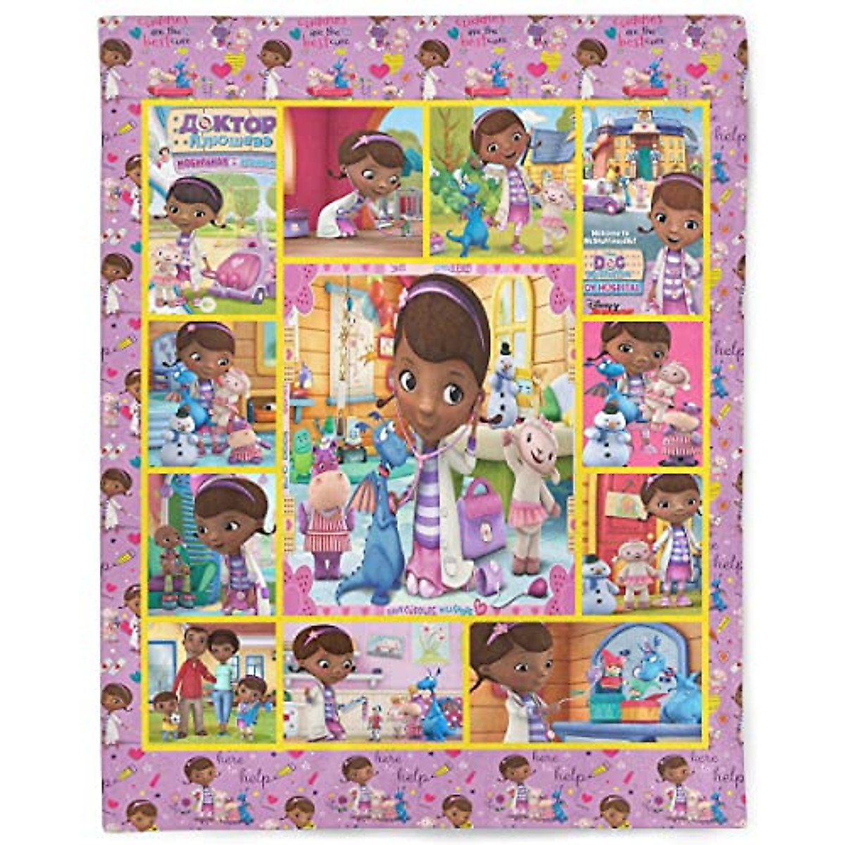 Fleece Sherpa Throw Blanket Doc Warm McStuffins Flannel Soft Bedding Quilt Winter Home Decor Room Essentials