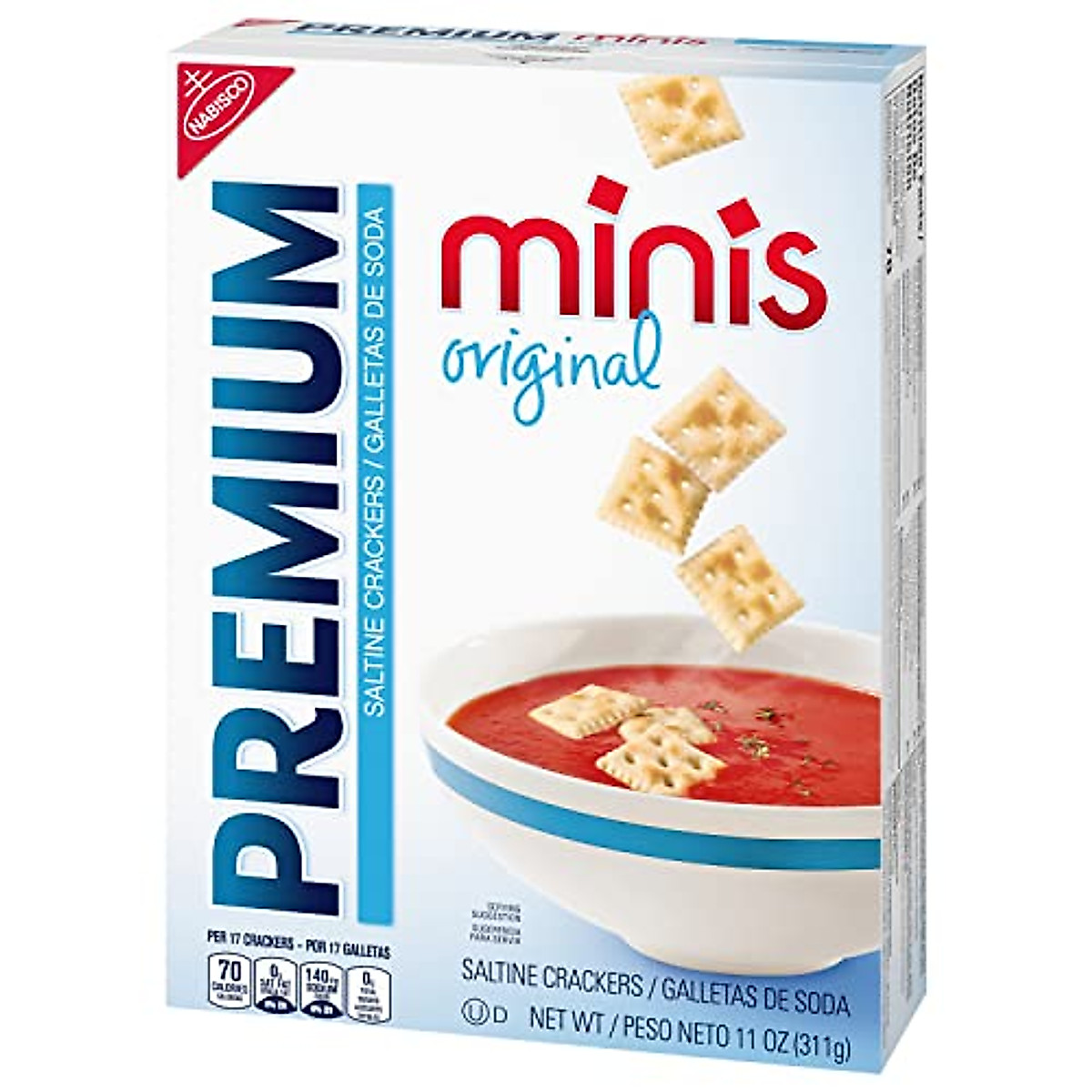 Premium Original Mini Saltine Crackers, 6 - 11 oz Boxes