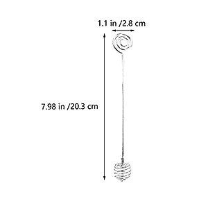 Luxshiny Coffee Stirrers 4pcs Honey Dipper Stainless Steel Honeycomb Stick Honey Spoons Stirrer Stick Syrup Dipper Cocktail Stirrers for Honey Jar Dispense Drizzle Coffee Syrup