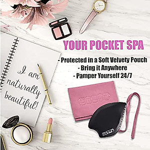 Emuya Gua Sha Facial Tools – Guasha Tool for Face - Gua Sha Stone Massage Tool for Sculpting, Scarping, Contour Jawline, or Body – Black Bian Stone Massager in 7 Edges for Skincare