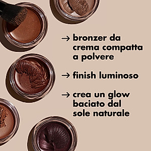 e.l.f. Luminous Putty Bronzer, Lightweight Putty-to-Powder Bronzer For A Radiant, Glowing Finish, Highly Pigmented, Vegan & Cruelty-Free, Sun Chaser