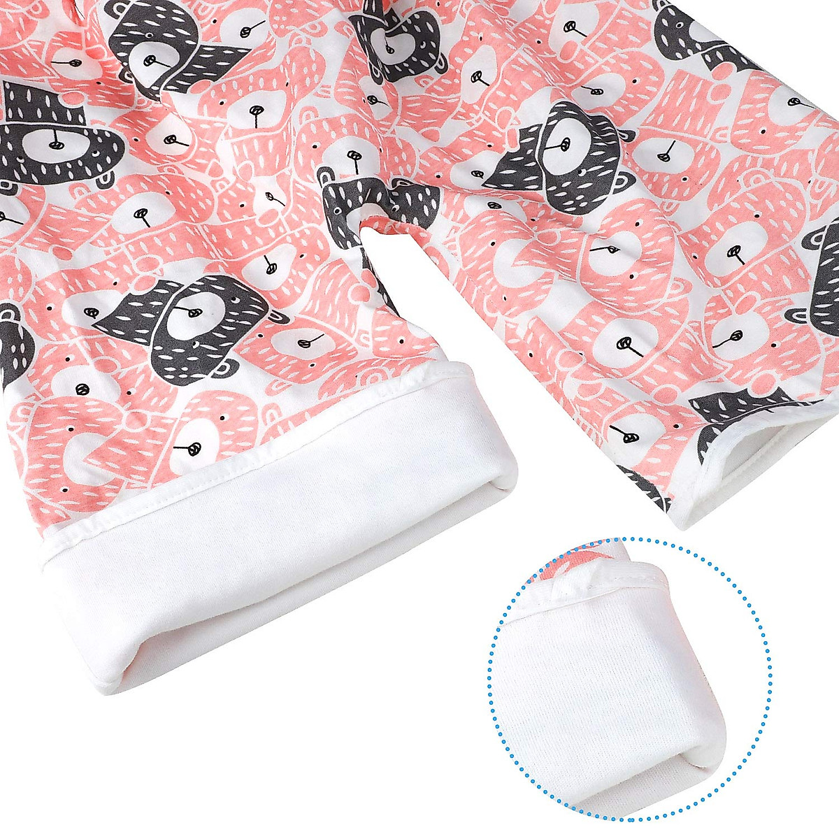 2 Packs Waterproof Diaper Pants Potty Training Cloth Diaper Pants for Baby Boy and Girl Night Time Pink