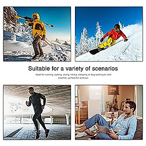 MeetHoo Men's Compression Base Layers Long Johns Winter Gear with Fleece Lined for Skiing, Blue, Medium