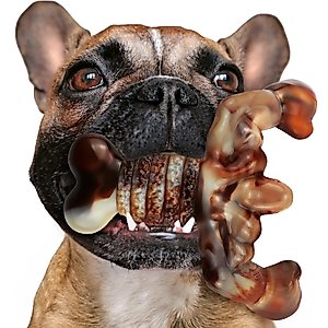 MOXIKIA Puppy Dog Chew Toy,Dog Bone for Aggressive Chewers,Bacon Flavor,Indestructible Tough Puppies Dog Toys,Teeth Cleaning and Training Puppy Supplies,Dog Chew Stick for Small Breed