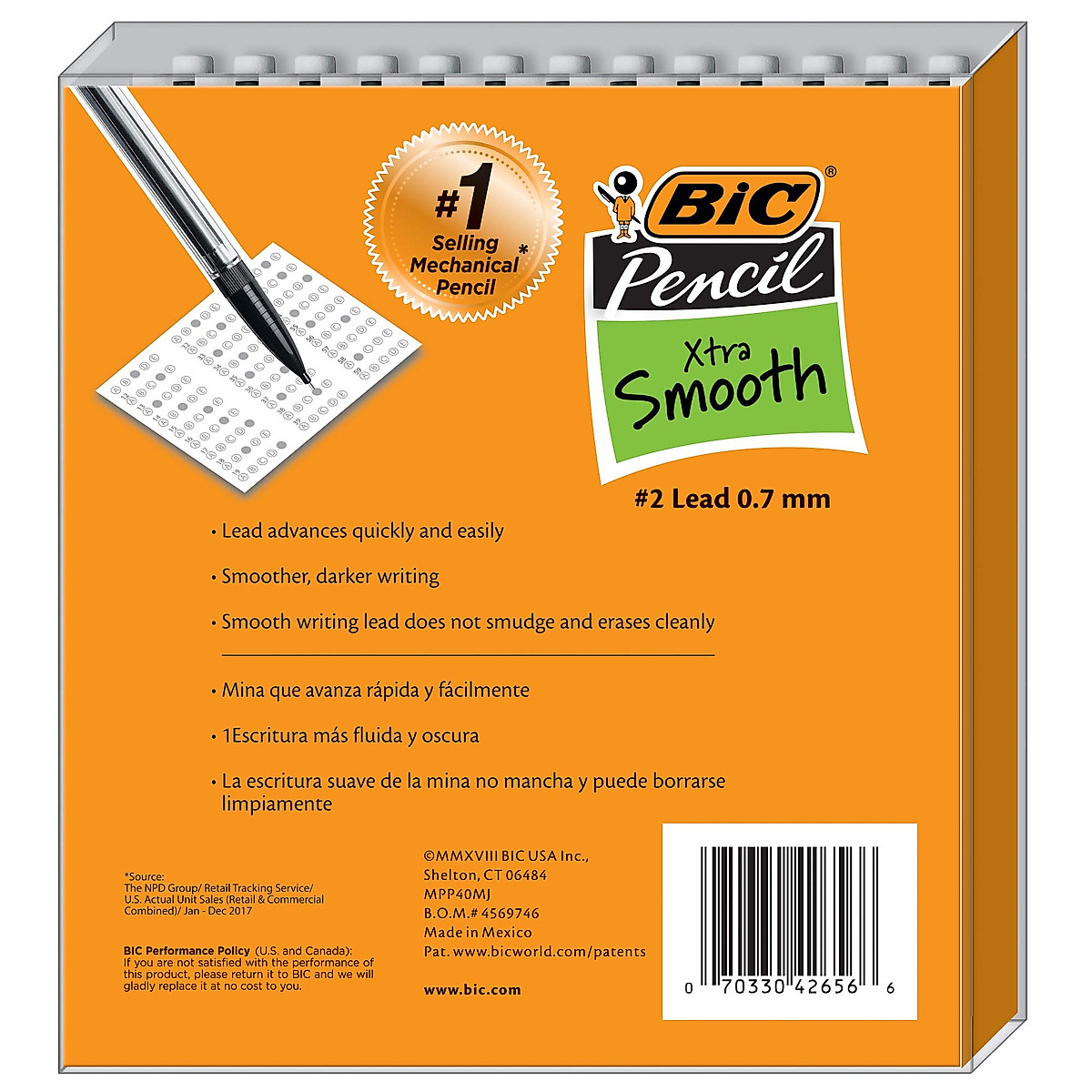 BIC Xtra Smooth Mechanical Pencil, Medium Point (0.7mm), 40-Count