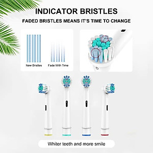 Toothbrush Heads for Oral B, 8 Pack Professional Electric Toothbrush Replacement Heads Medium Soft Dupont Bristles Replacement Toothbrush Heads Precision Clean Brush Heads Refills