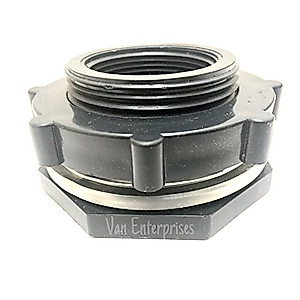 Van Enterprises 2" PRO SERIES Bulkhead Tank Fitting Adapter For Rain Barrels, Aquariums, Water Tanks, Ponds