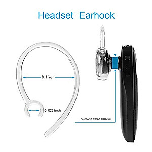 N/A Compatible with/Replacement for Earbud Gel Ear Hooks Plantronics M155 M165 M1100 M100 M55 M28 M25 Voyager Edge Silicone Earbuds Antislip Accessories