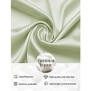 AW BRIDAL Satin Bride Bridesmaid Pajamas Set Silk Pjs Sleeveless Camisole with Pants 2 Pieces Sexy Sleepwear for Women Brides, Sage Green S