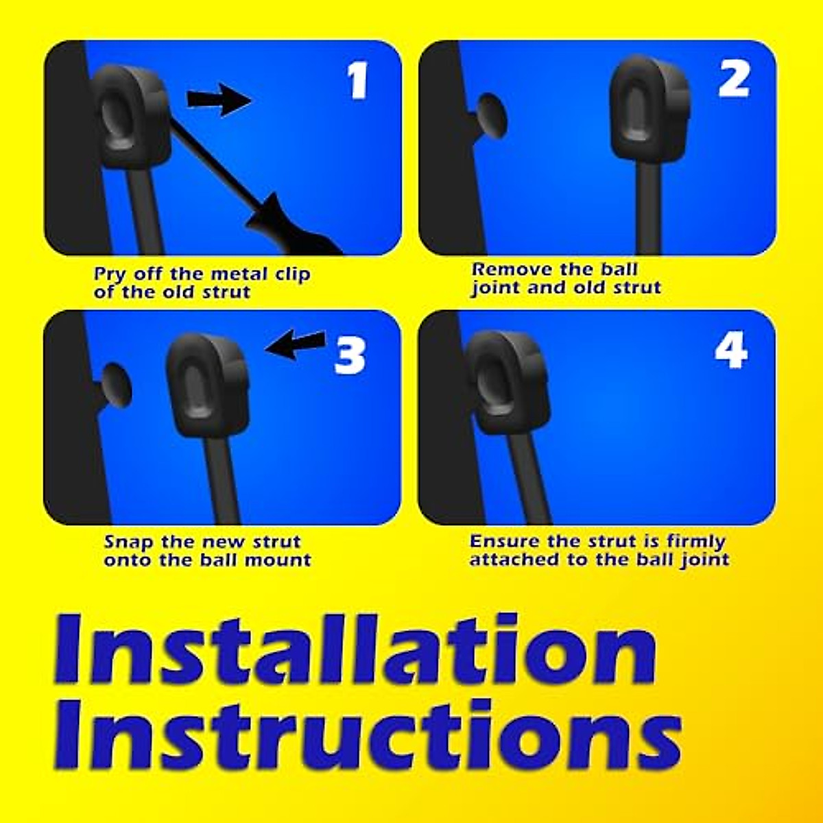 2 Pieces (Set) Front Trunk Lift Supports 2014-2015 Porsche Cayman Coupe, 2012-2015 Porsche 911, 2013-2015 Porsche Boxster