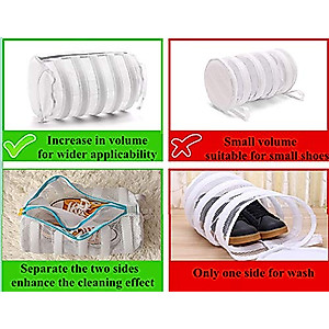 DurReus Mesh Laundry Bag Men Canvas Shoes Sneakers Trainers Washing in Washer Dryer Sturdy Women Delicates Lingerie Bra Wash Bags with Bumper Protectors