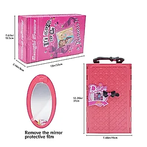 Doll Clothes Closet and Accessories - Baby Doll Wardrobe with 102 Pcs 11.5 Inch Kids Dolls Colthes Toy Included Wedding Dress, Dress Outfits Tops,Christmas & Birthday Gifts for Girls Age 5 6 7 8 9 10