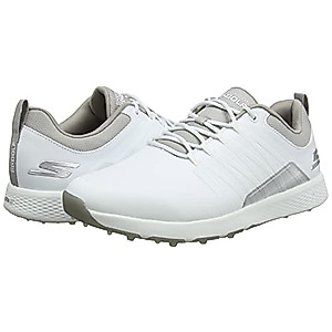 Skechers mens Elite 4 Waterproof Golf Shoe, White/Gray Victory, 10 Wide US