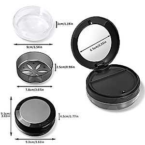 Denture Cup Retainer Case, Leak-proof Denture Case Bath Soaking Container, Retainer Aligner Mouth Guard Night Guard Cleaner Case with Strainer Basket for Traveling, for Women & Men (Black)