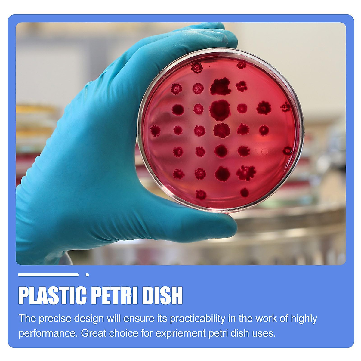 Petri Dishes Agar Plates, Plastic Petri Dish with Lid 70mm Petri Plates for Lab Experiment Biology Microbiology Studies School Teaching, 20pcs